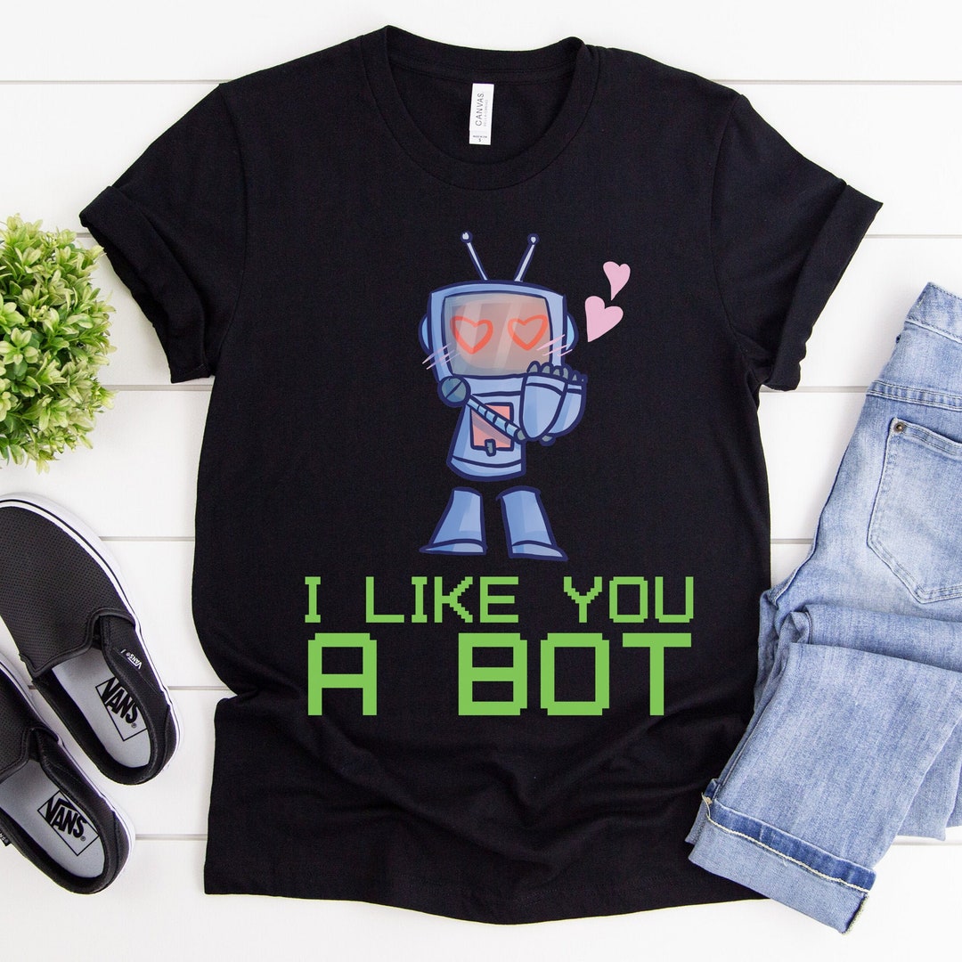 Robot Valentine I Like You A Bot Robot Art for the Robotics - Etsy