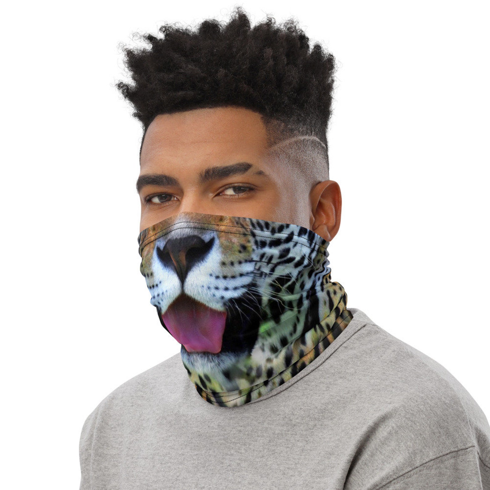 Jaguar Neck Gaiter, Face Mask for Men Women Adults, Face Covering ...