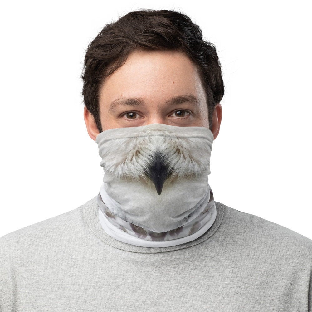 Snowy Owl Face Mask Funny Neck Gaiter Washable and Reusable - Etsy
