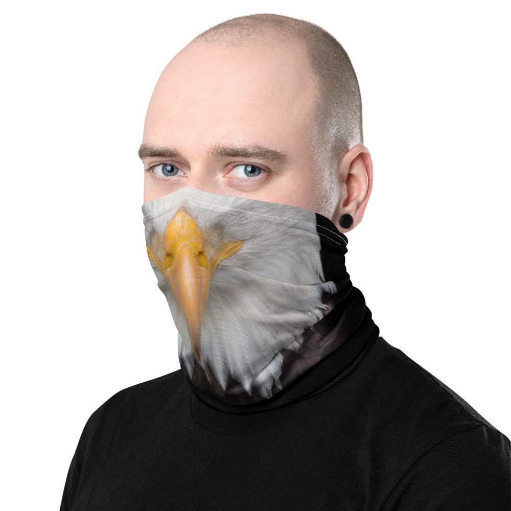 Bald Eagle Bird Face Mask & Neck Gaiter All-in-one Face - Etsy