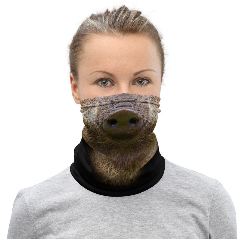 Wild Boar Neck Gaiter, Washable Pig Face Mask Adult, Reusable Face ...