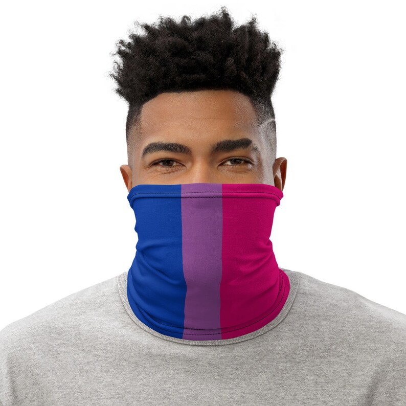 Bisexual Pride Face Mask Bisexual Flag Neck Gaiter Tubular - Etsy