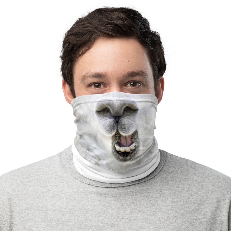 Llama Face Mask Neck Gaiter Washable and Reusable Face - Etsy
