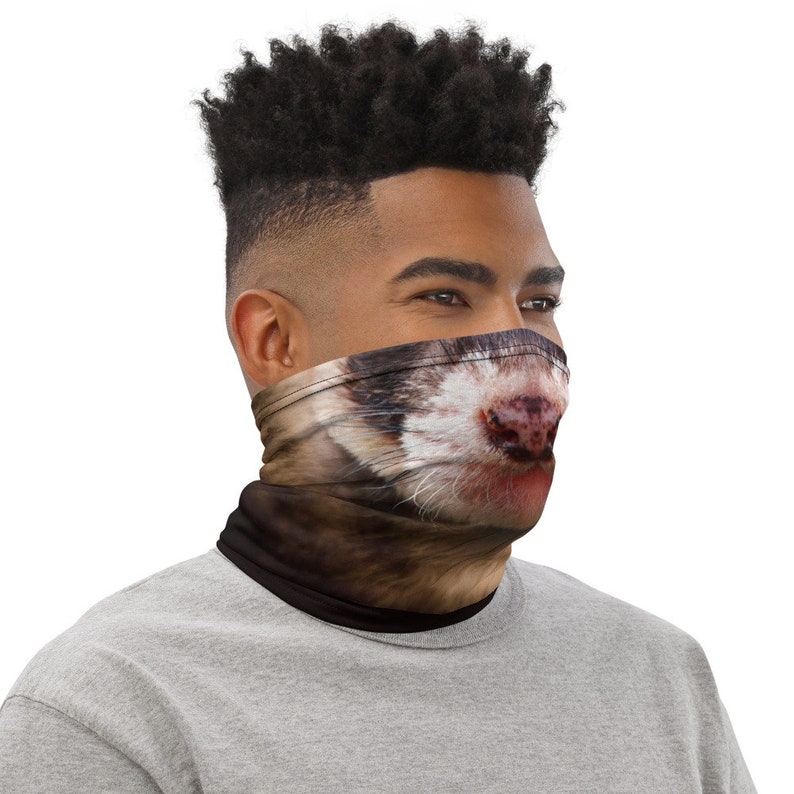 Ferret Face Mask, Neck Gaiter, Washable & Reusable Face Covering for ...