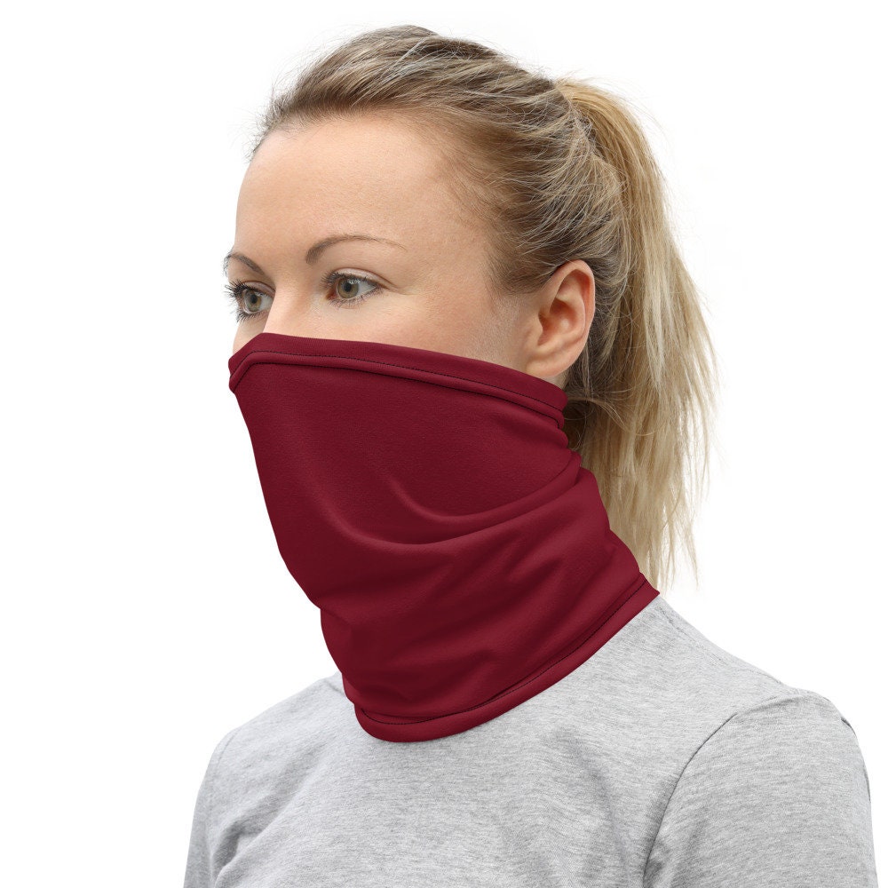 Red Neck Gaiter Unisex Face Mask Washable Neck Gaiter Adult Etsy Uk