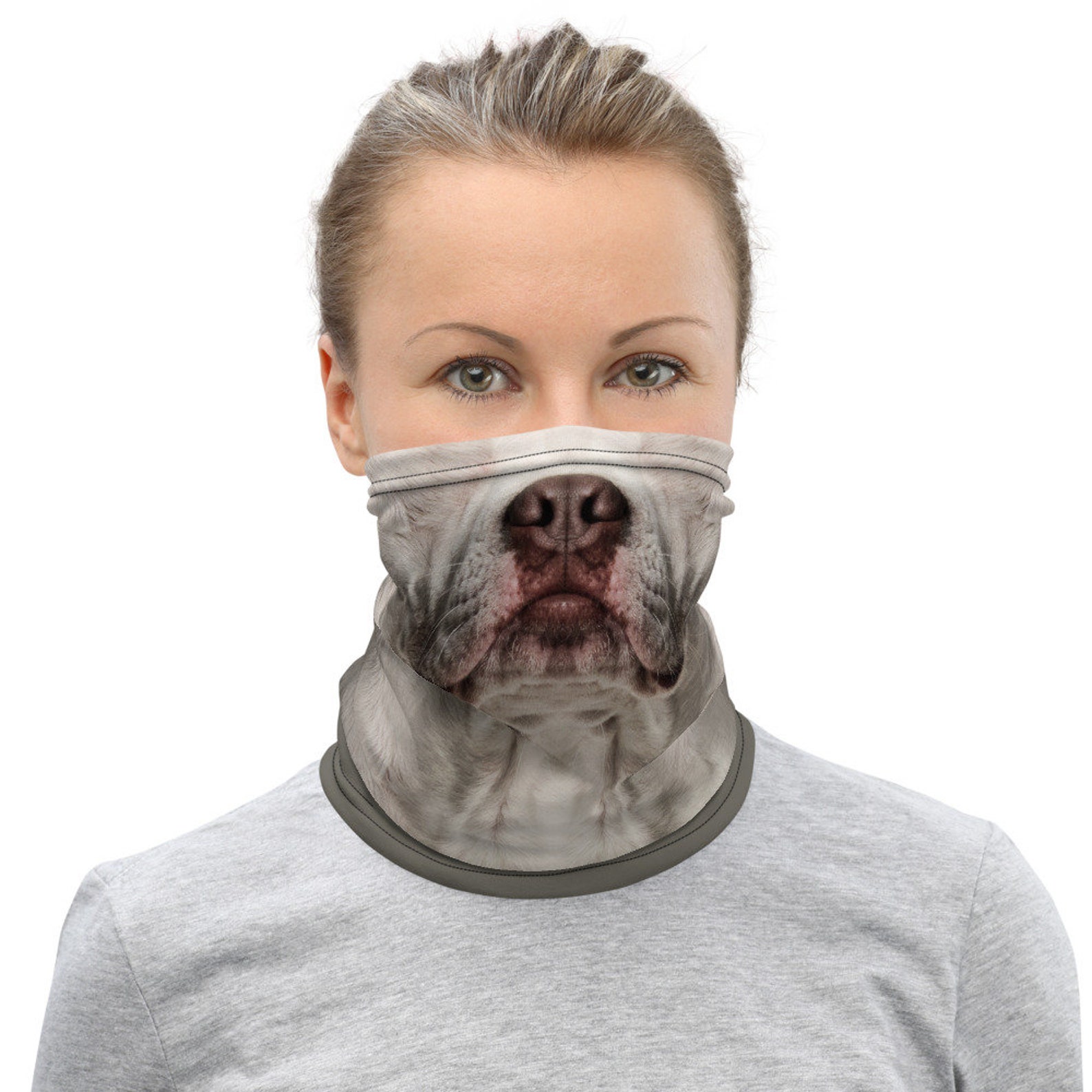 Pit Bull Neck Gaiter, Pitbull Face Mask, Washable Adult Face Covering ...