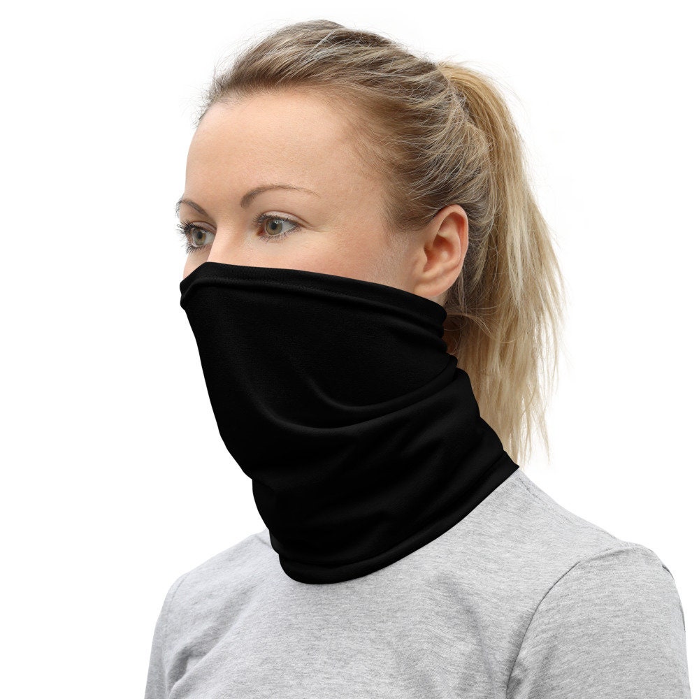 Black Neck Gaiter Unisex Face Mask Washable Neck Gaiter - Etsy