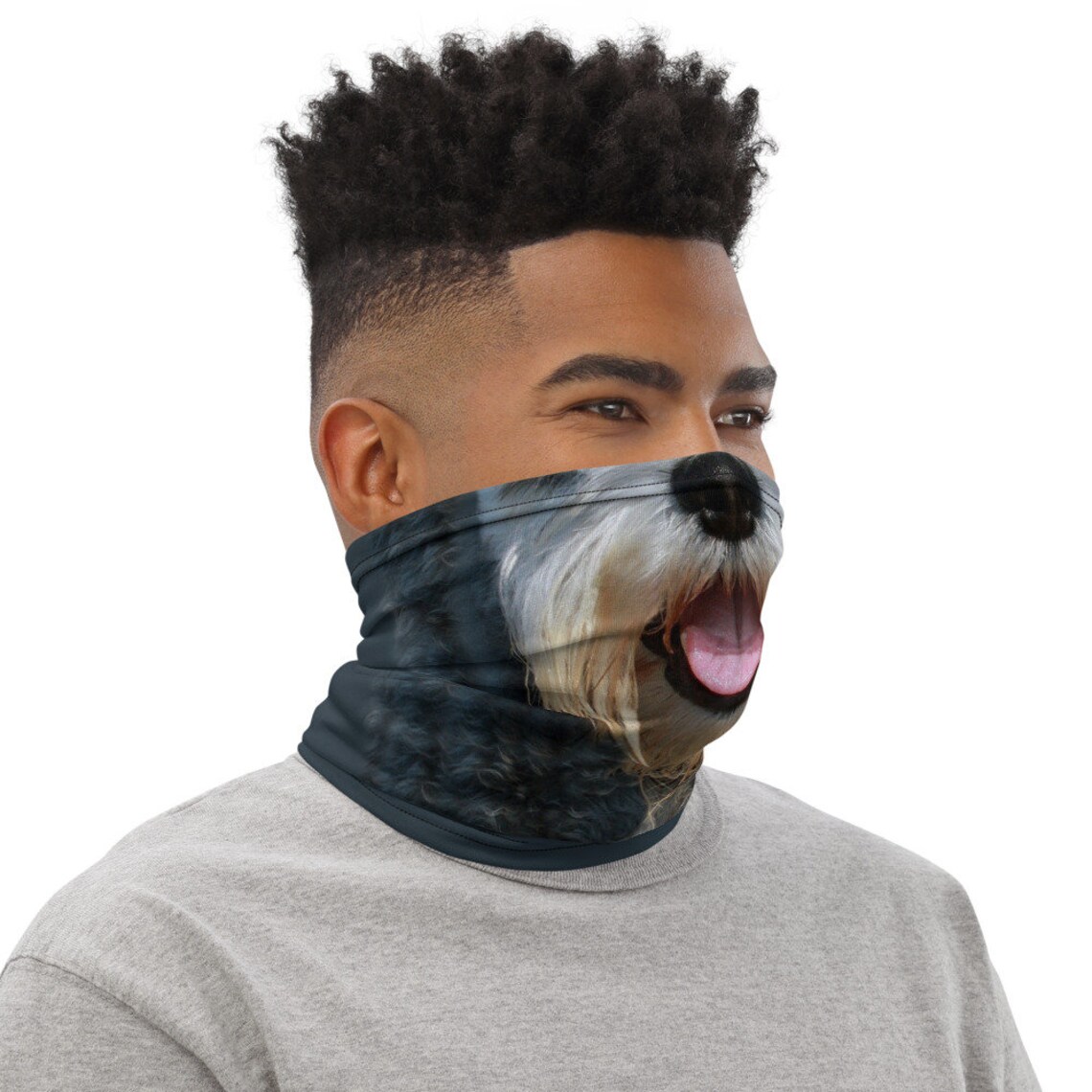Schnauzer Neck Gaiter Washable Face Mask Adult Funny Dog - Etsy