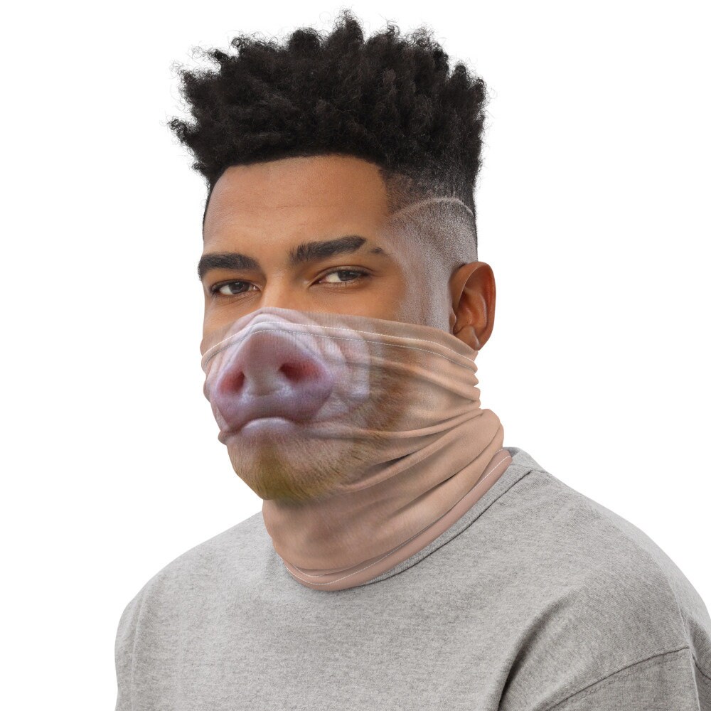 Funny Pig Nose Neck Gaiter, Washable Face Mask Adult, All-in-on Face ...