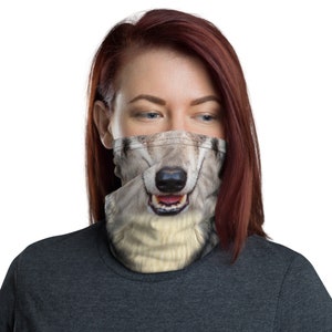 Wolf Neck Gaiter, Fashion Face Mask, Wolves, Tube Bandanna Snood ...
