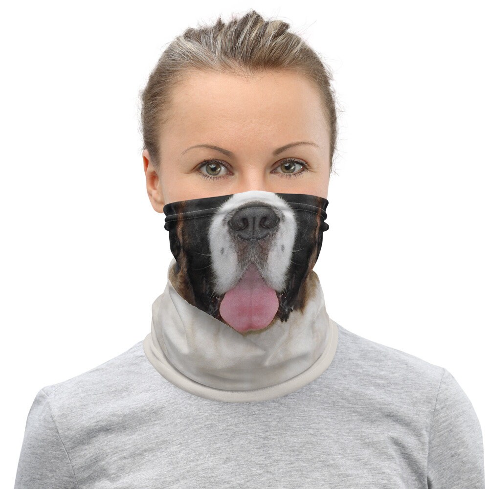 St. Bernard Dog Neck Gaiter Washable Face Mask Adult Saint - Etsy