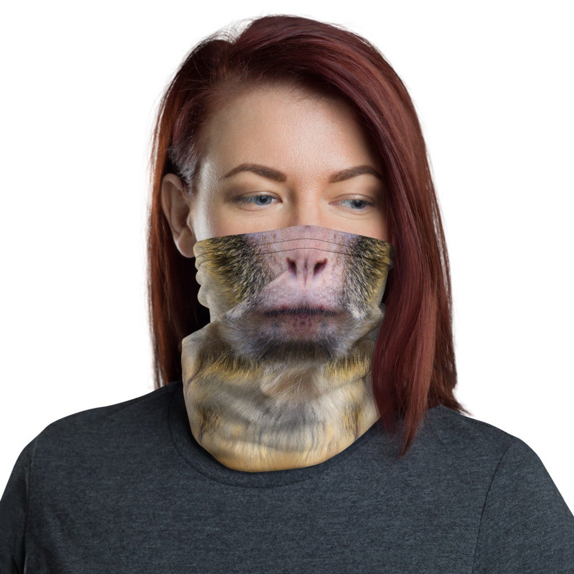 Monkey Neck Gaiter Barbary Macaque Washable & Reusable Face - Etsy
