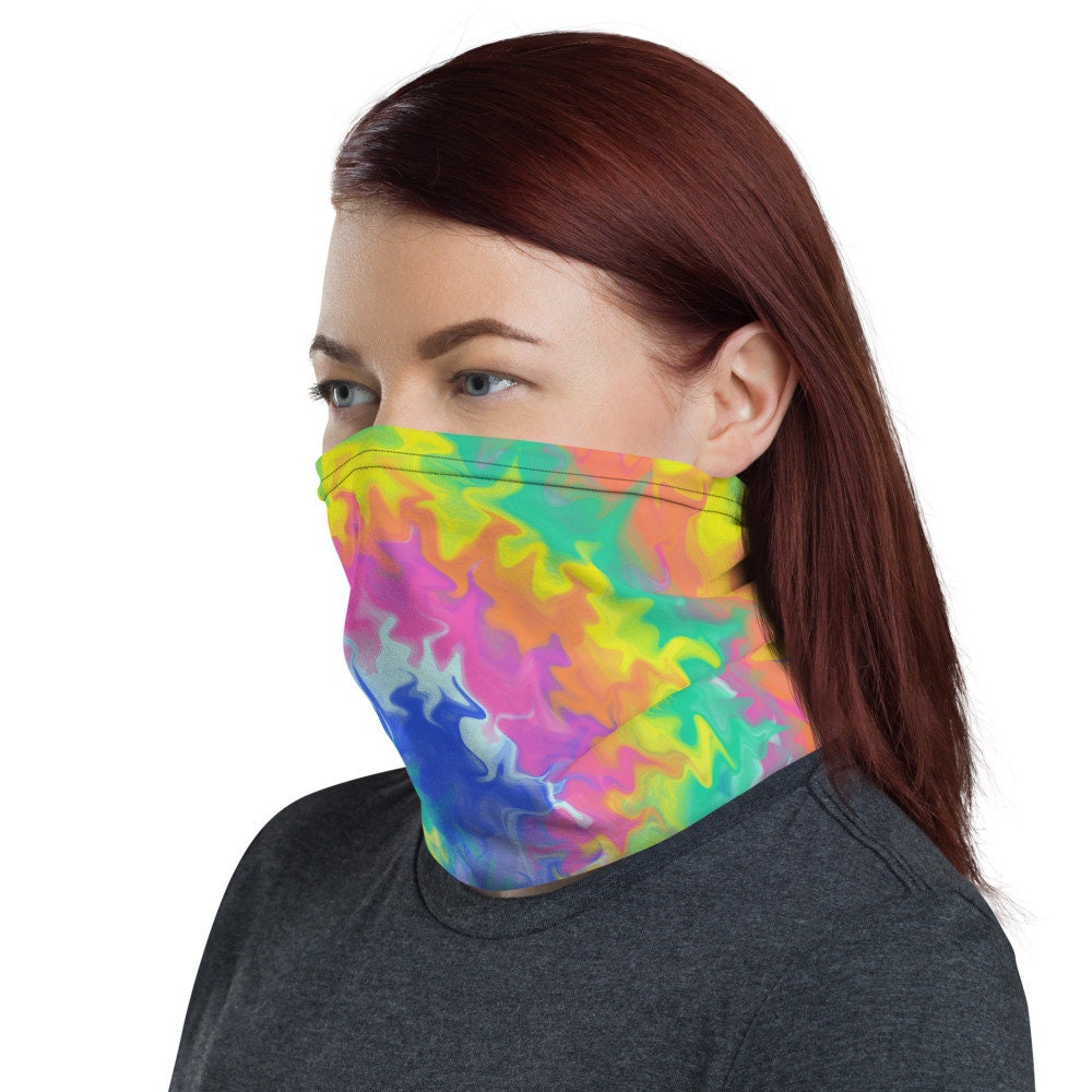 Tie Dye Face Mask & Neck Gaiter Washable and Reusable Face - Etsy