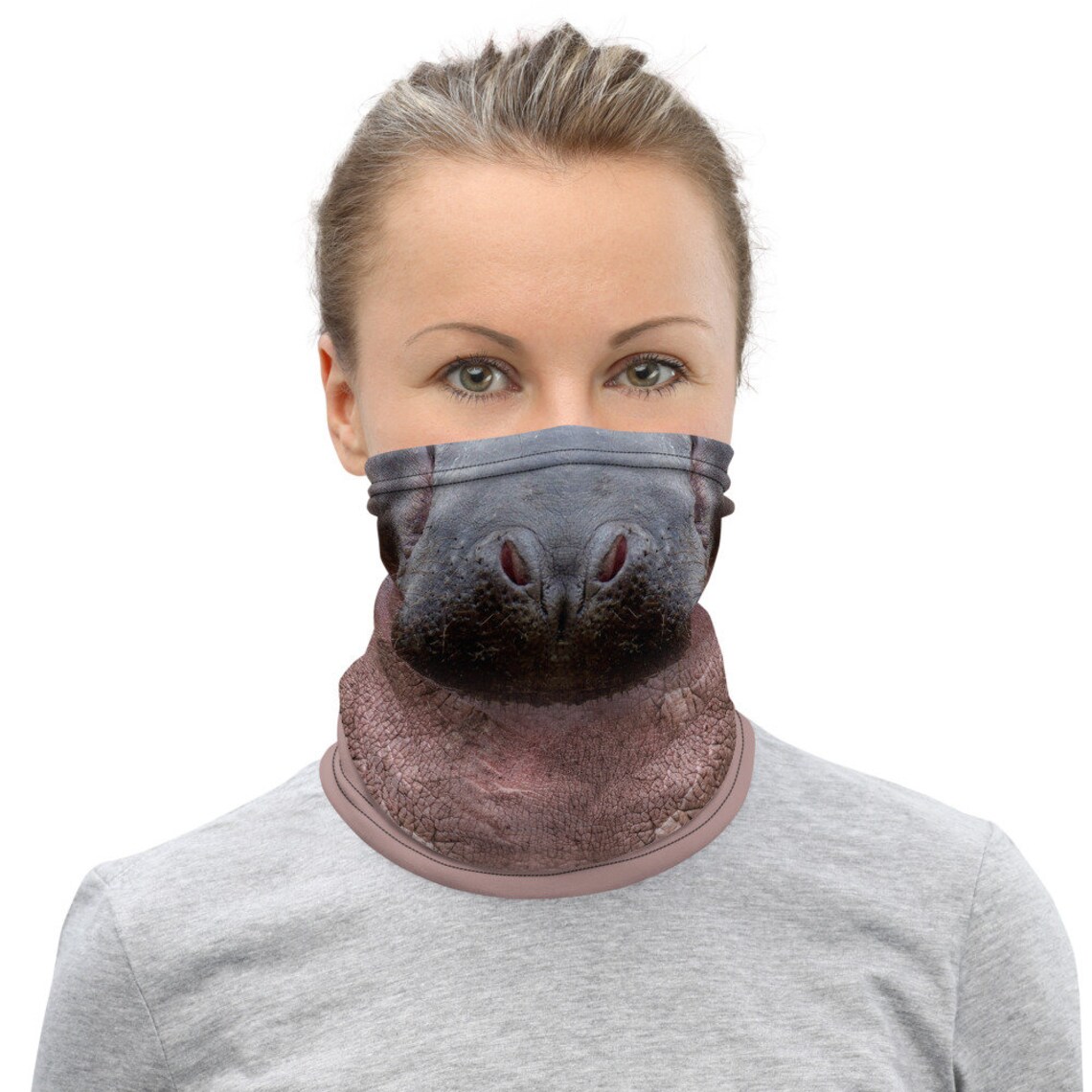 Hippo Face Mask & Neck Gaiter Washable Reusable Face - Etsy
