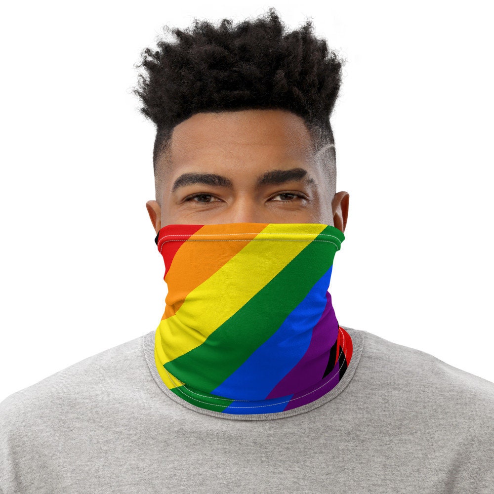LGBT Pride Flag Face Mask, LGBTQ Neck Gaiter, Rainbow Bandana, Gay ...