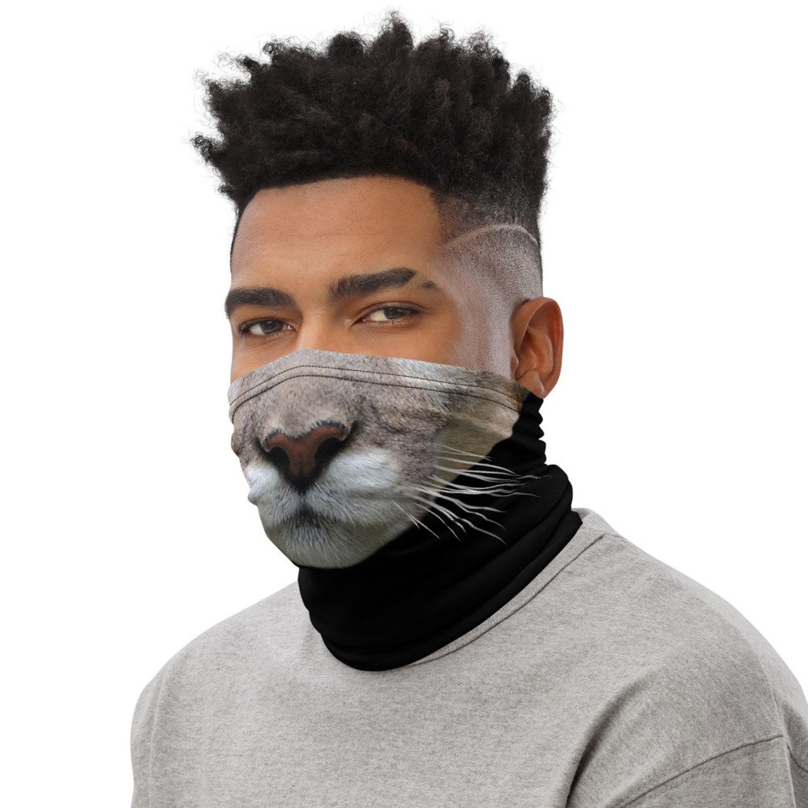 Cougar Face Mask Funny Neck Gaiter Washable Reusable Face | Etsy