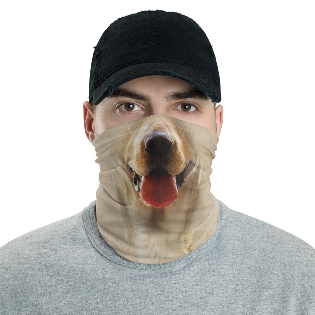 Labrador Retriever Face Mask & Neck Gaiter, Dog Costume, Washable ...