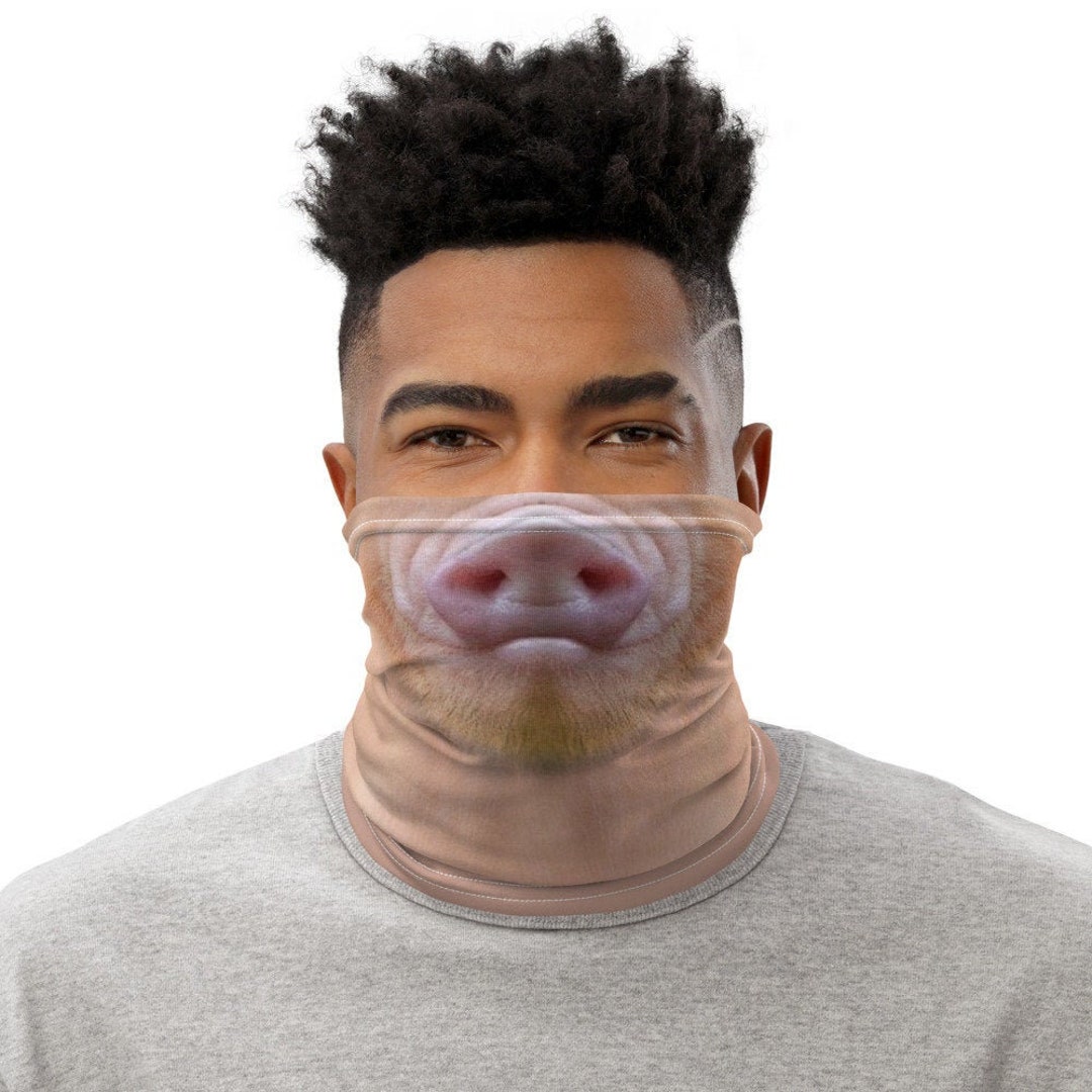 Funny Pig Nose Neck Gaiter, Washable Face Mask Adult, All-in-on Face ...