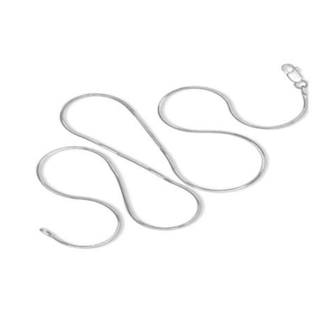 Italian Sterling Silver 24" Diamond Cut Snake Chain - Etsy