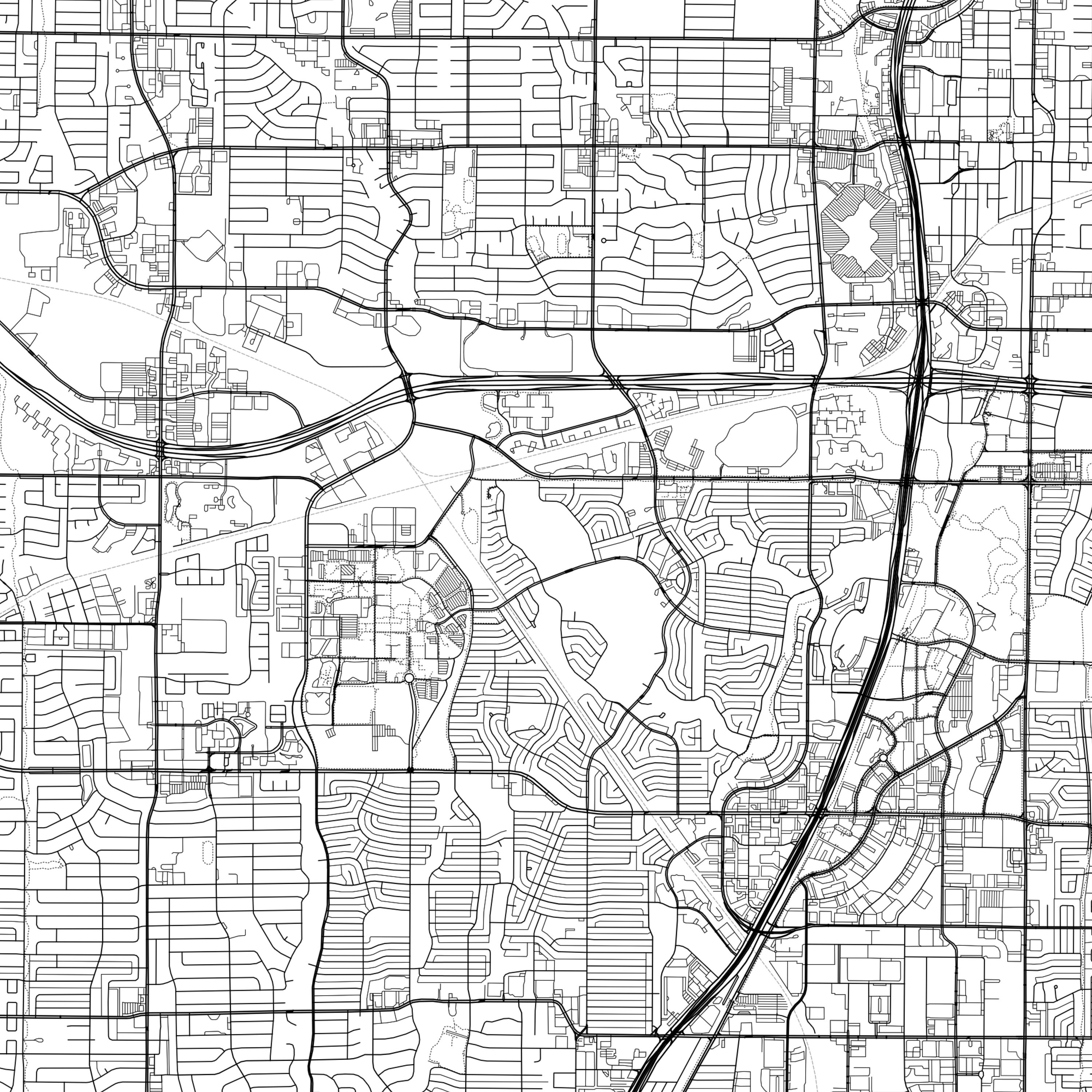 Richardson Map Print Richardson Map Poster Wall Art Tx City - Etsy
