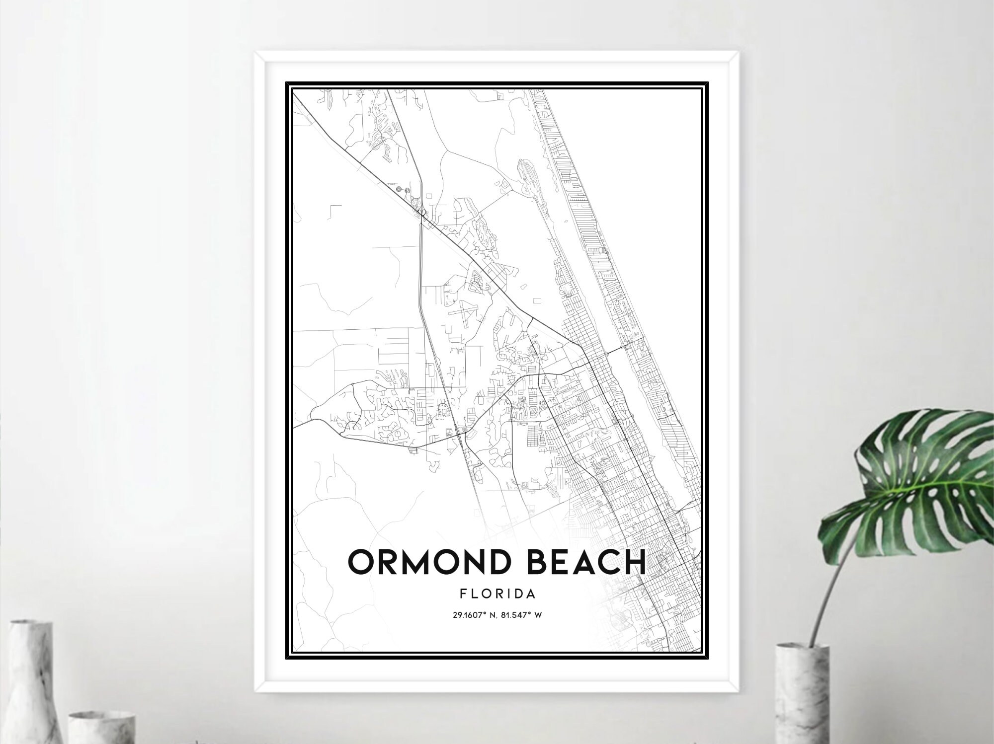 Ormond Beach Map Print Ormond Beach Map Poster Wall Art Fl | Etsy