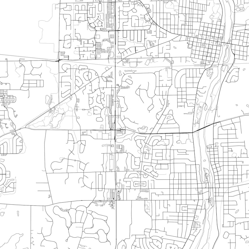 Batavia Map Print Batavia Map Poster Wall Art Il City Map - Etsy