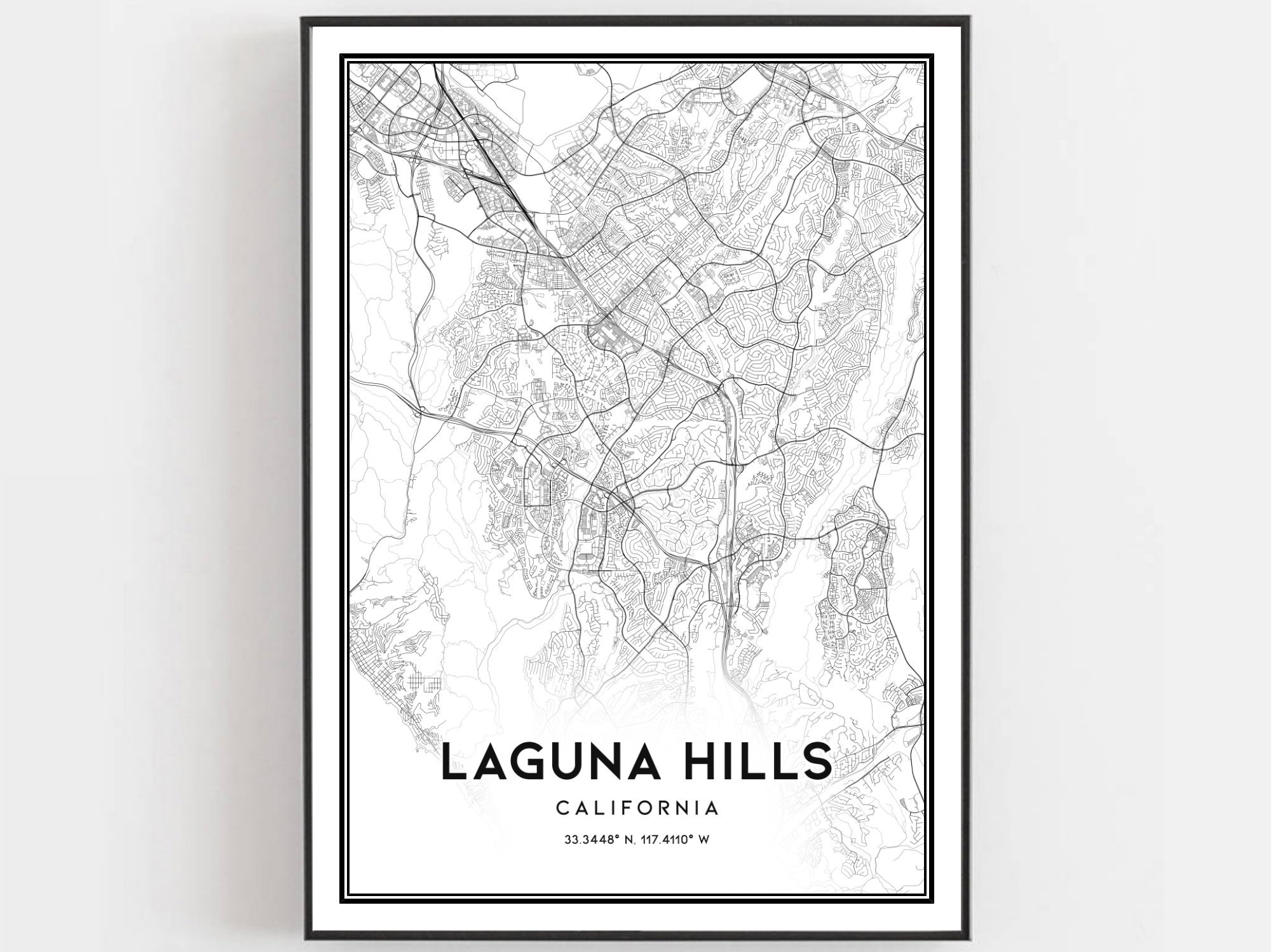 Laguna Hills Map Print Laguna Hills Map Poster Wall Art Ca - Etsy Laguna Hills Map Print Laguna Hills Map Poster Wall Art Ca - Etsy