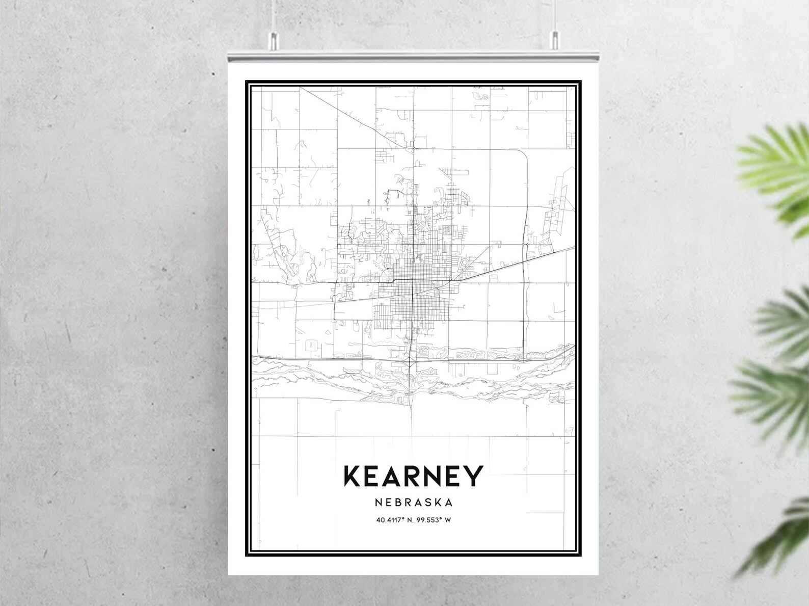 Kearney Map Print Kearney Map Poster Wall Art Ne City Map | Etsy