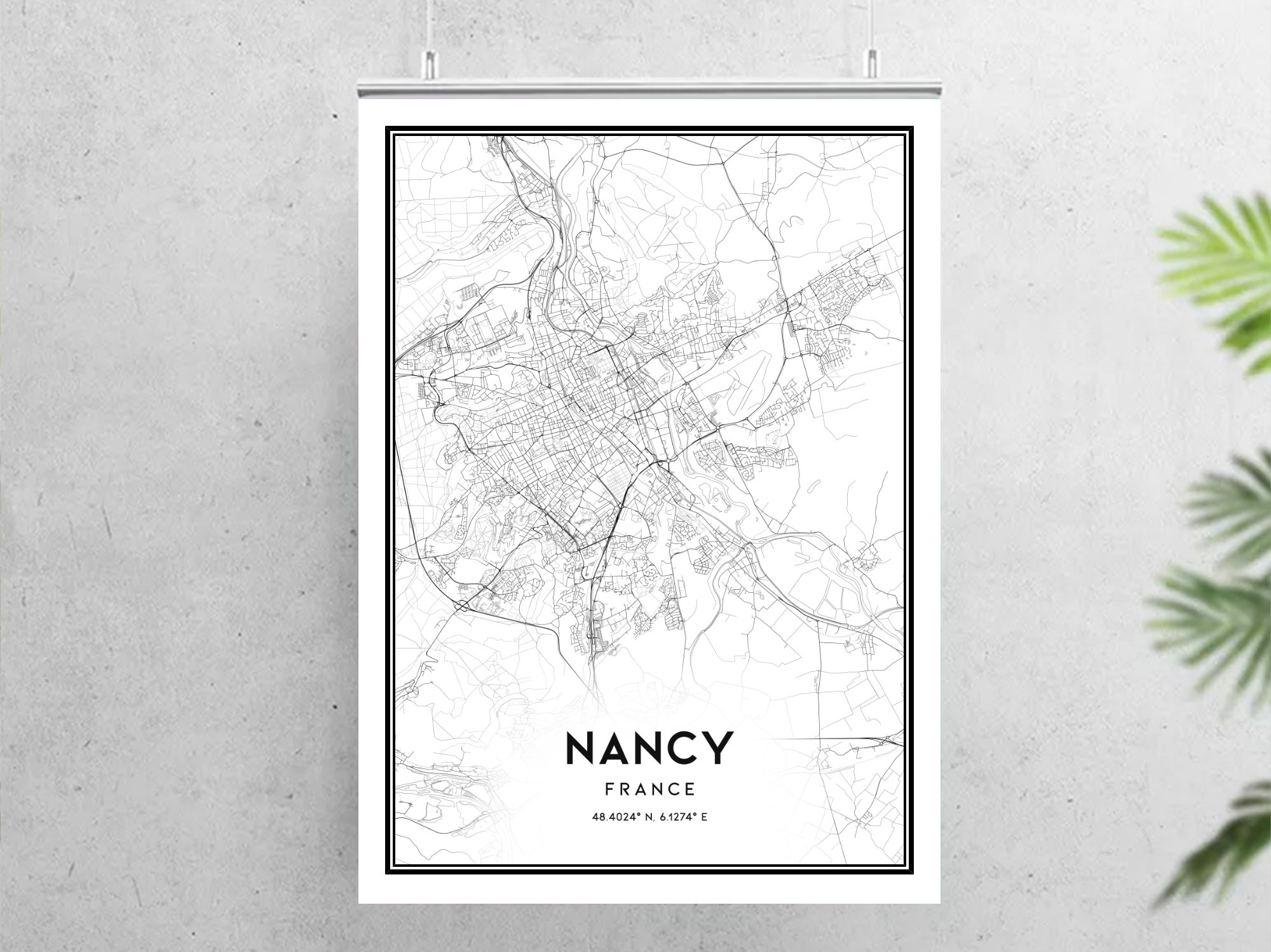 Nancy Map Print, Nancy Map Poster Wall Art, Nancy City Map, Nancy Print ...