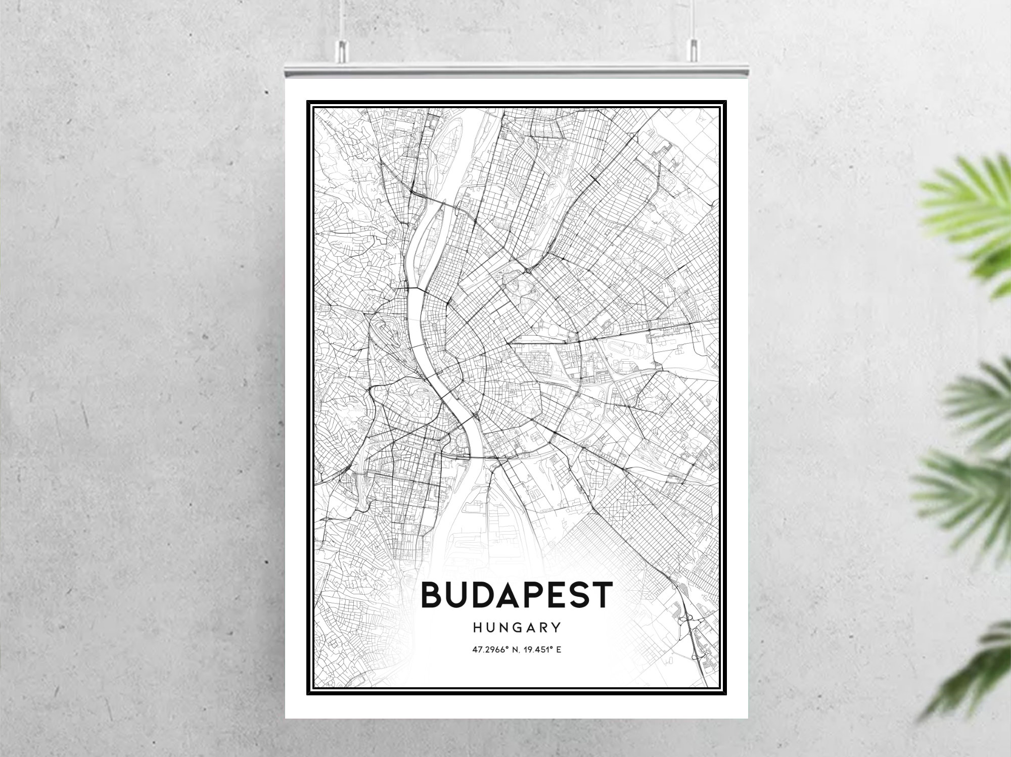 Budapest Map Print Budapest Map Poster Wall Art Budapest - Etsy