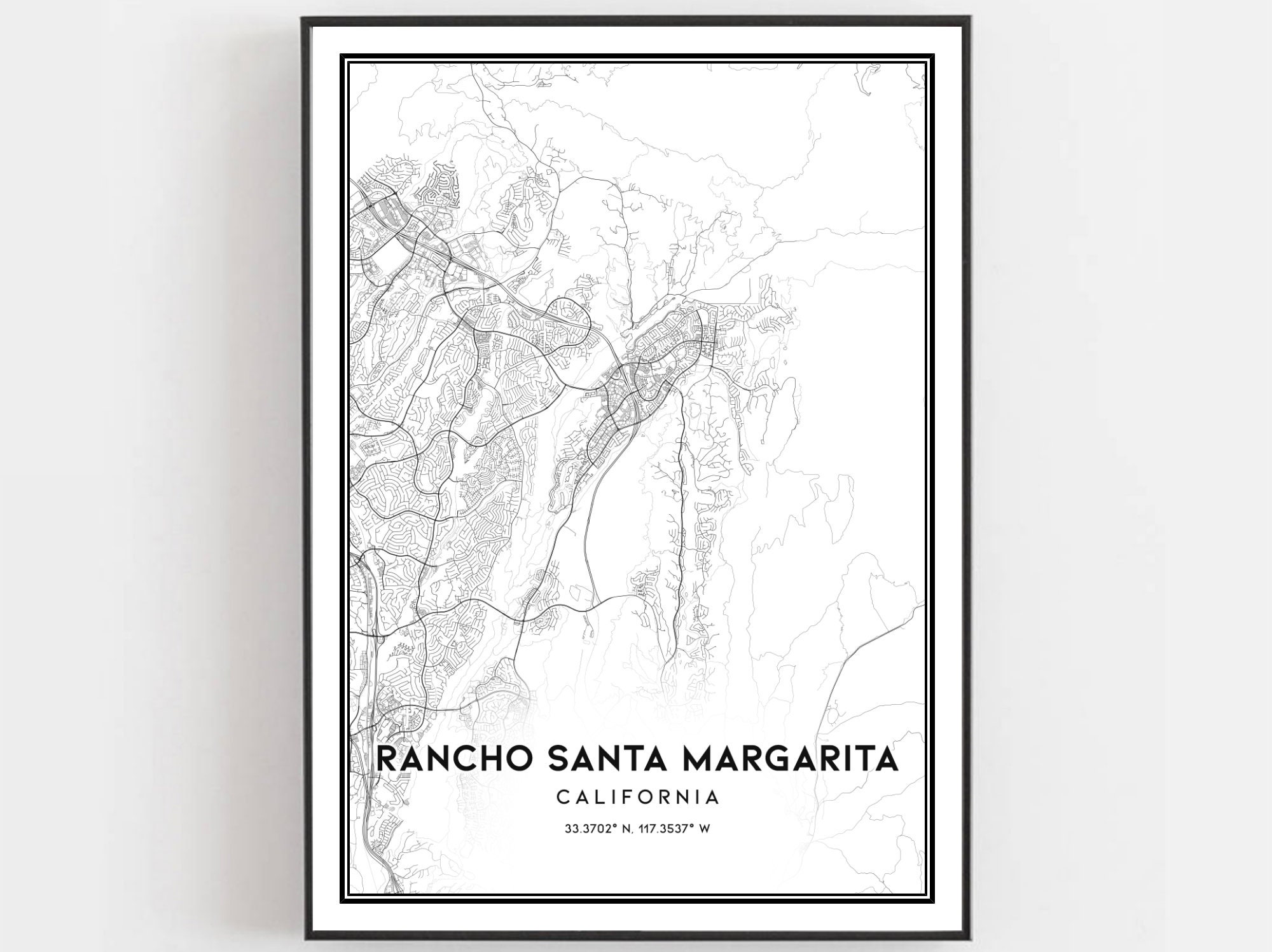 Rancho Santa Margarita Map Print Rancho Santa Margarita Map - Etsy