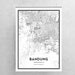 Bandung Map Print Bandung Map Poster Wall Art Bandung City - Etsy