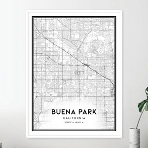 Buena Park Map Print, Buena Park Map Poster Wall Art, Ca City Map ...