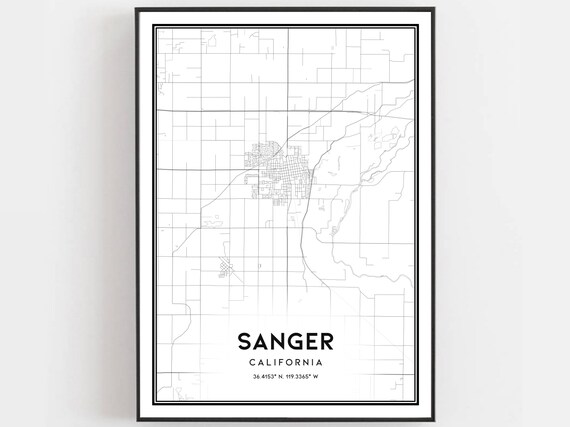 Sanger California Map