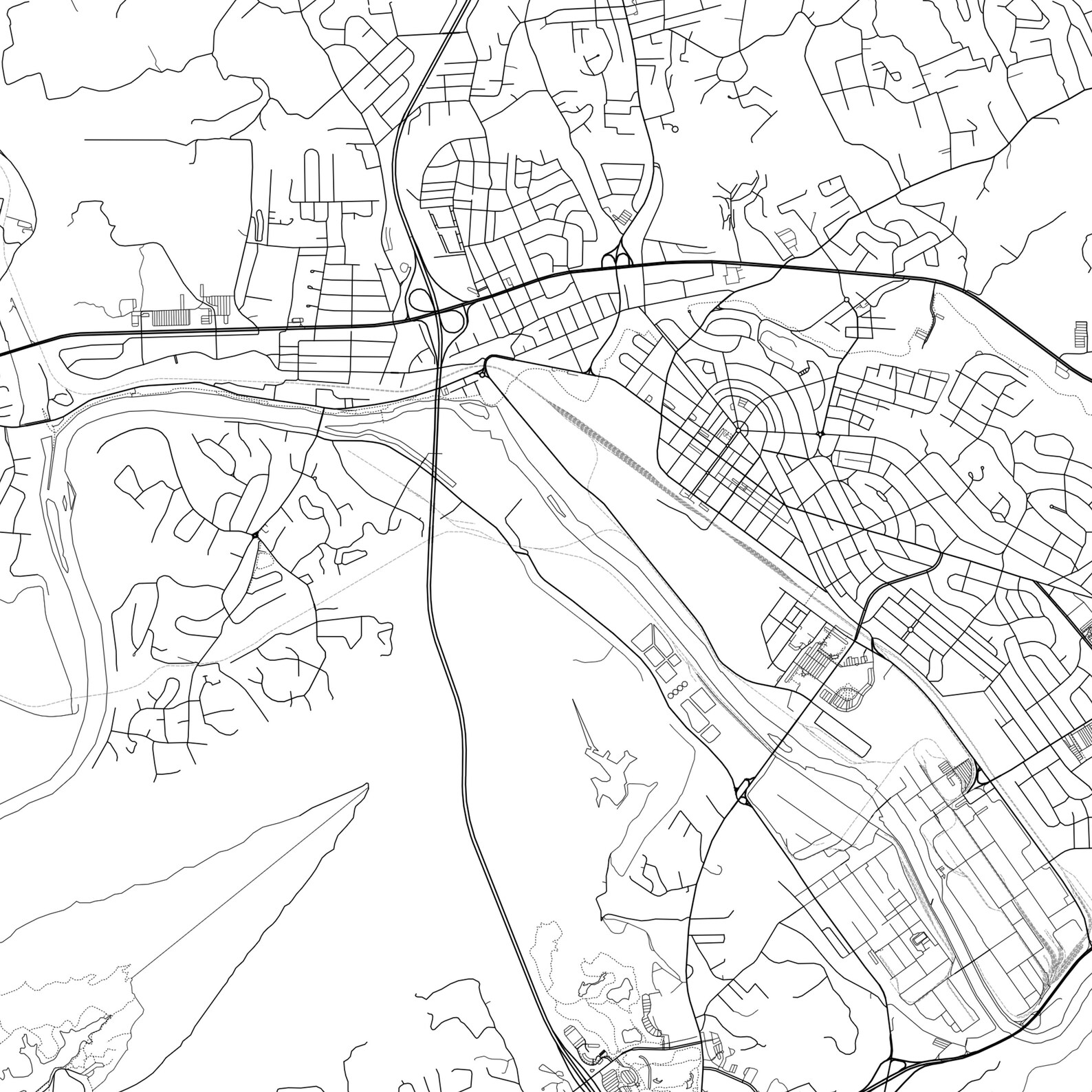 Kingsport Map Print, Kingsport Map Poster Wall Art, Tn City Map ...