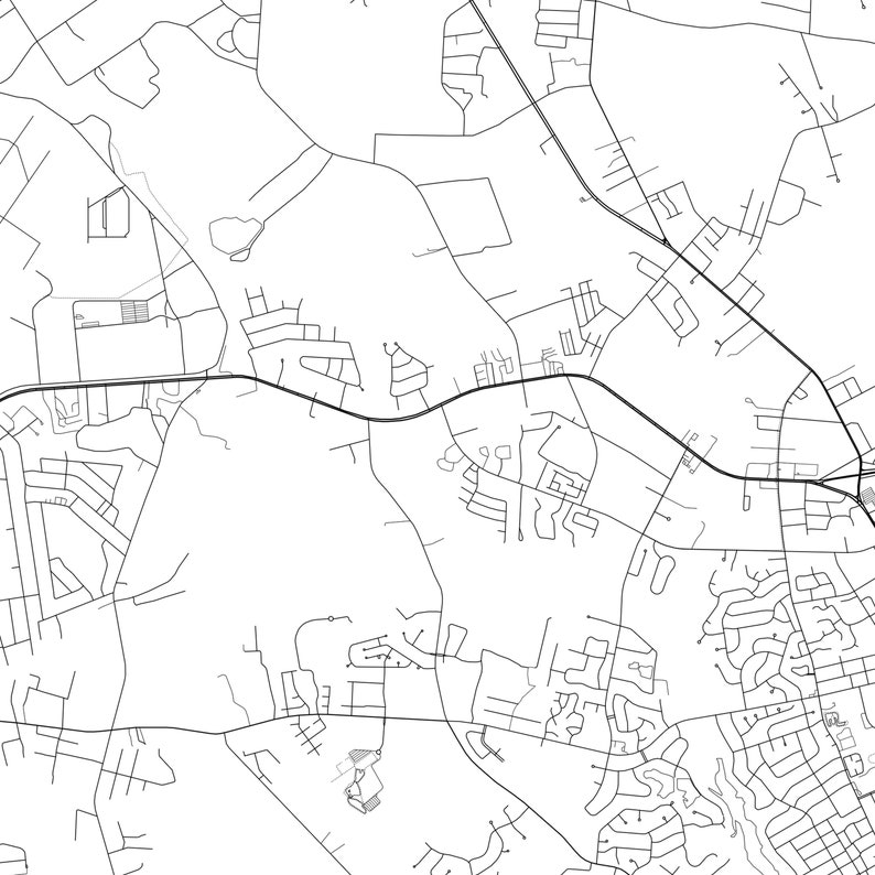 Sumter Map Print Sumter Map Poster Wall Art Sc City Map - Etsy