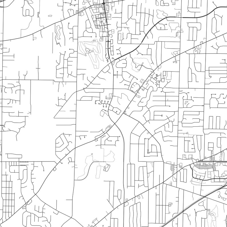 North Olmsted Map Print, North Olmsted Map Poster Wall Art, Oh City Map ...