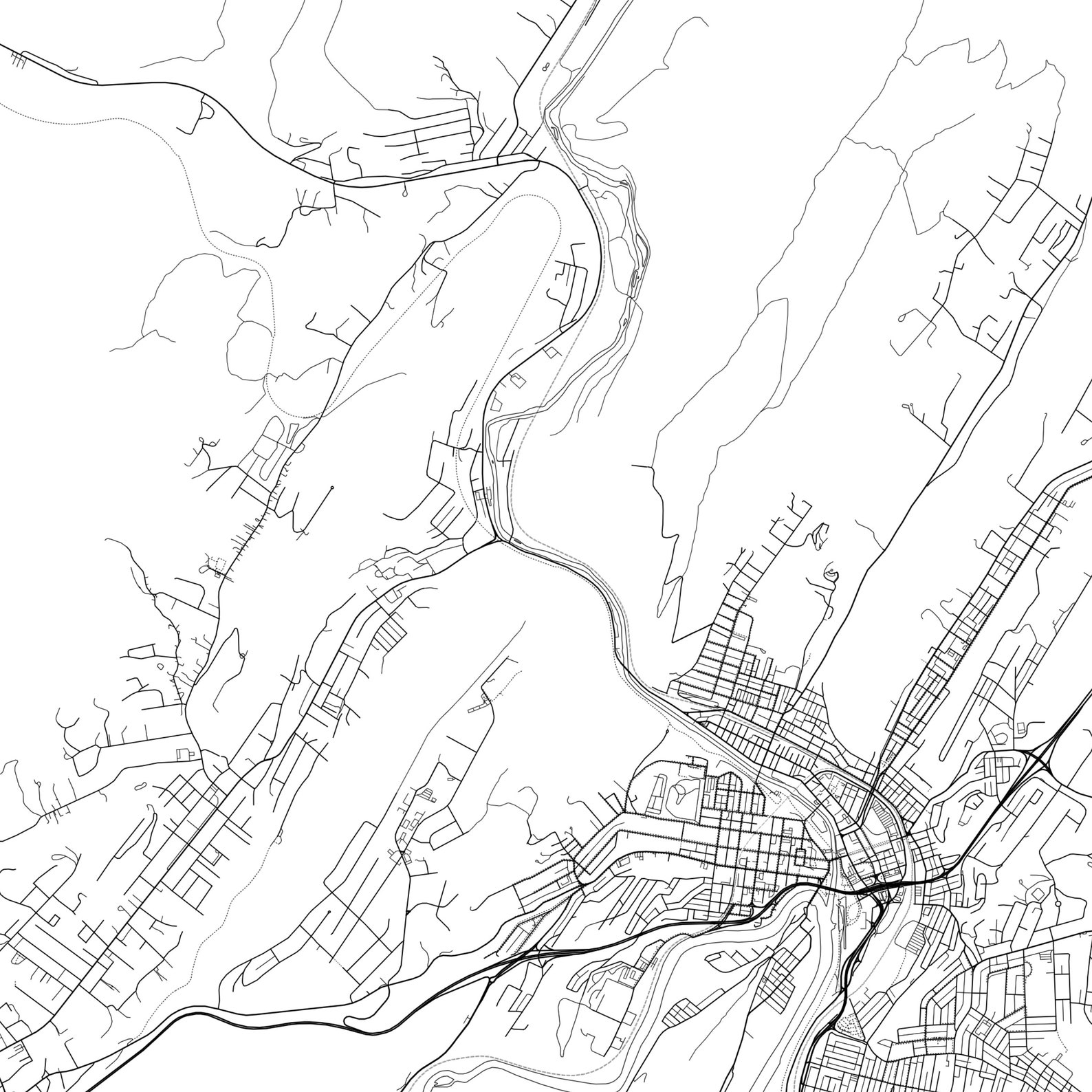Cumberland Map Print, Cumberland Map Poster Wall Art, Md City Map ...