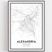 Alexandria Map Print, Alexandria Map Poster Wall Art, La City Map ...