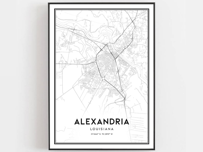 Alexandria Map Print Alexandria Map Poster Wall Art La City | Etsy