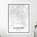 Allen Park Map Print, Allen Park Map Poster Wall Art, Mi City Map ...
