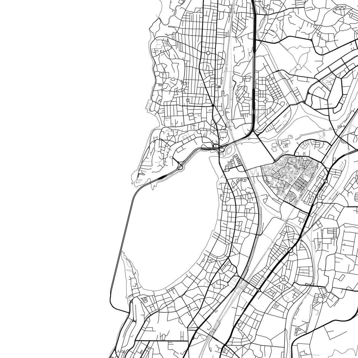 Mumbai Map Print Mumbai Map Poster Wall Art Mumbai City Map - Etsy