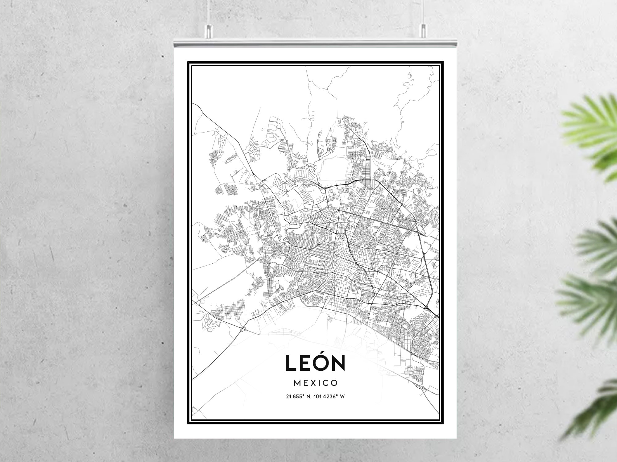 León Map Print León Map Poster Wall Art León City Map León | Etsy