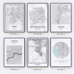 Custom Map Print | Personalized City Map Print - Etsy