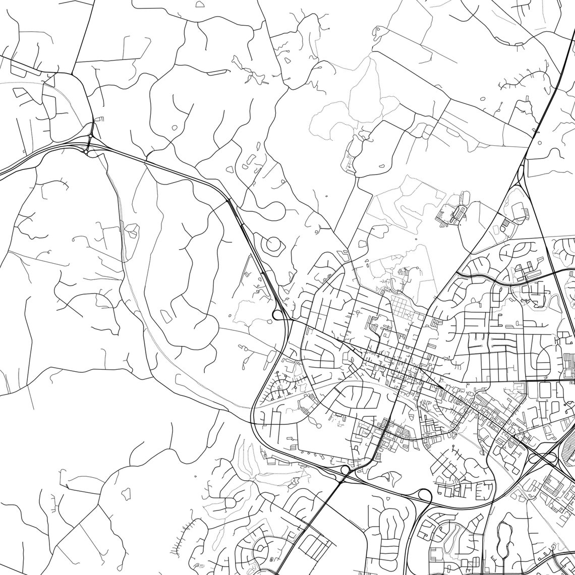 Leesburg Map Print Leesburg Map Poster Wall Art Va City | Etsy