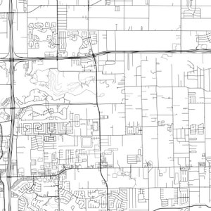 Pearland Map Print, Pearland Map Poster Wall Art, Tx City Map, Texas ...