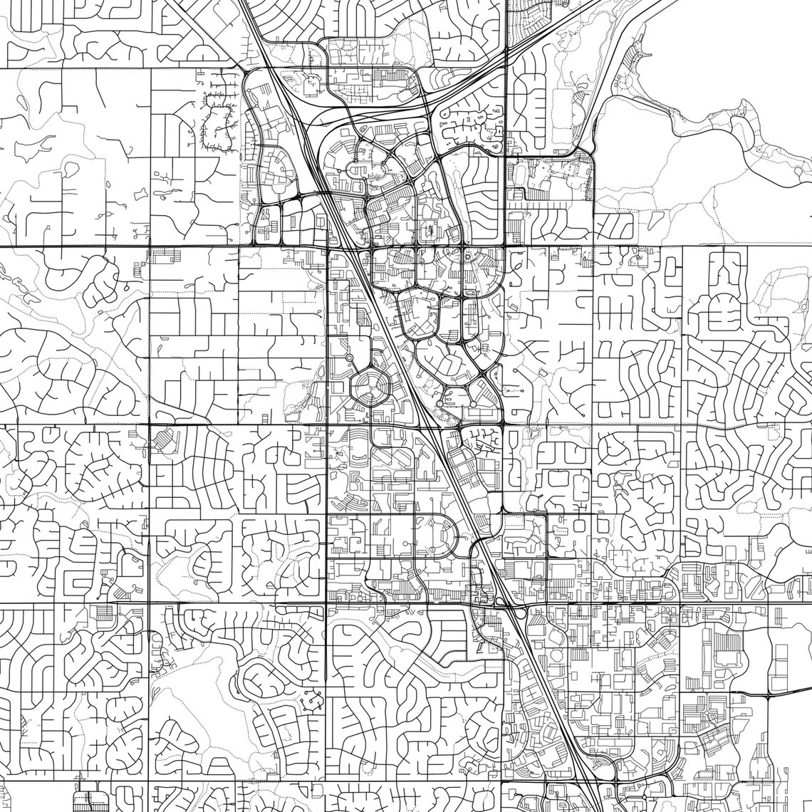 Centennial Map Print, Centennial Map Poster Wall Art, Co City Map ...