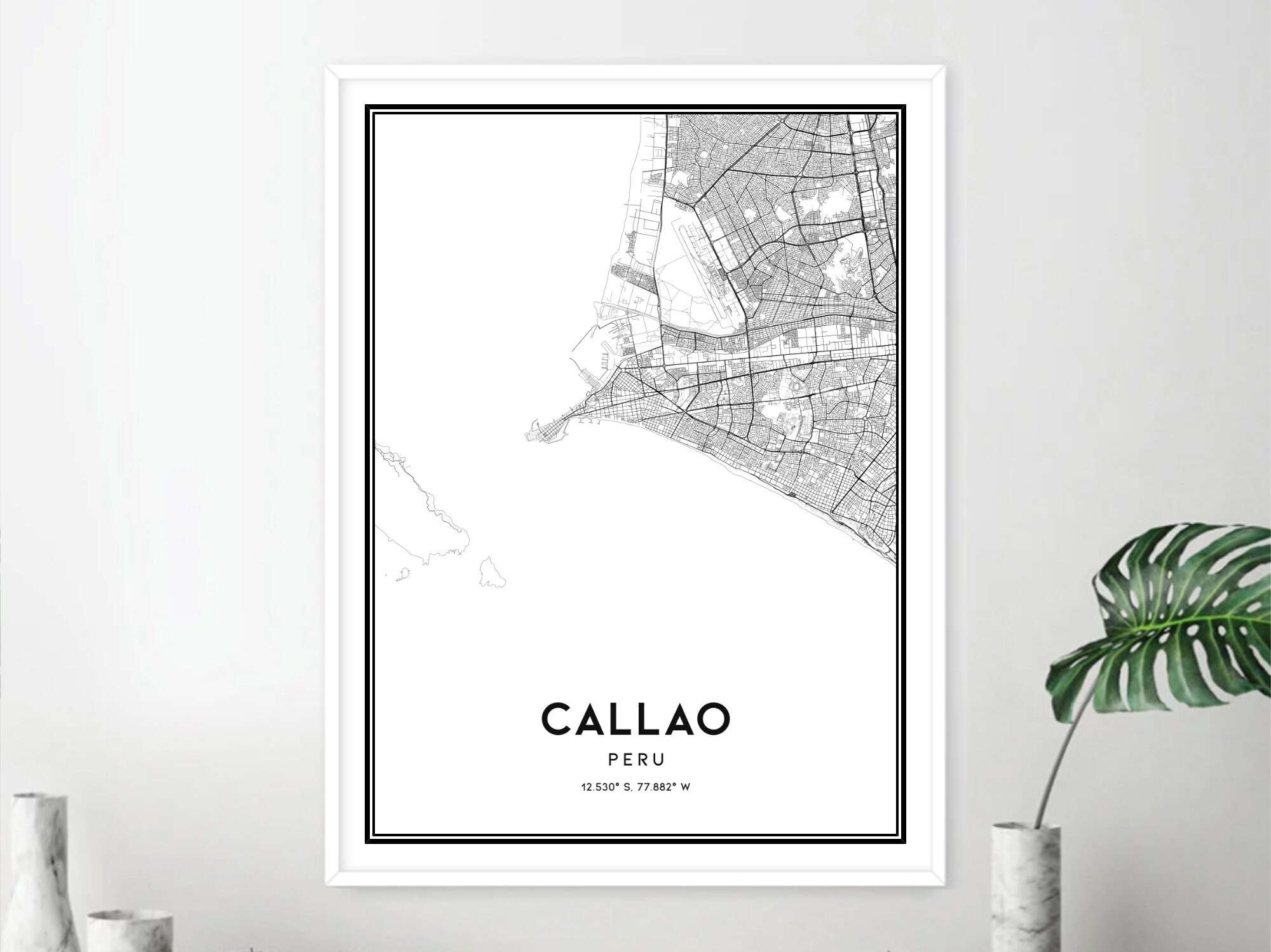 Callao Map Print Callao Map Poster Wall Art Callao City | Etsy