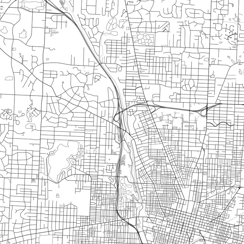 Canton Map Print Canton Map Poster Wall Art Oh City Map - Etsy