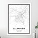Alexandria Map Print, Alexandria Map Poster Wall Art, La City Map ...